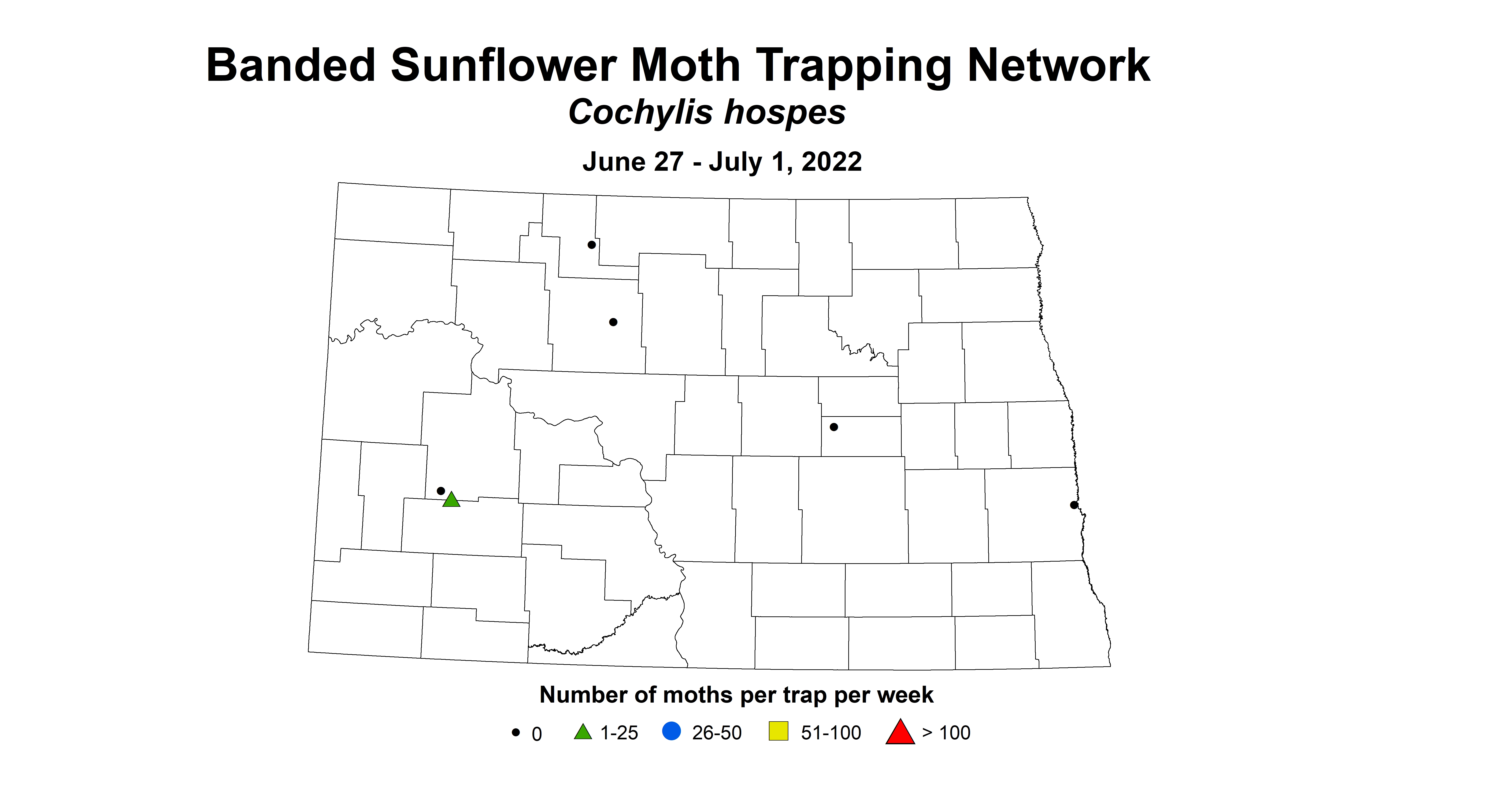 Sunflower Insect Traps - IPM Crop Survey Maps | NDSU Agriculture and Extension